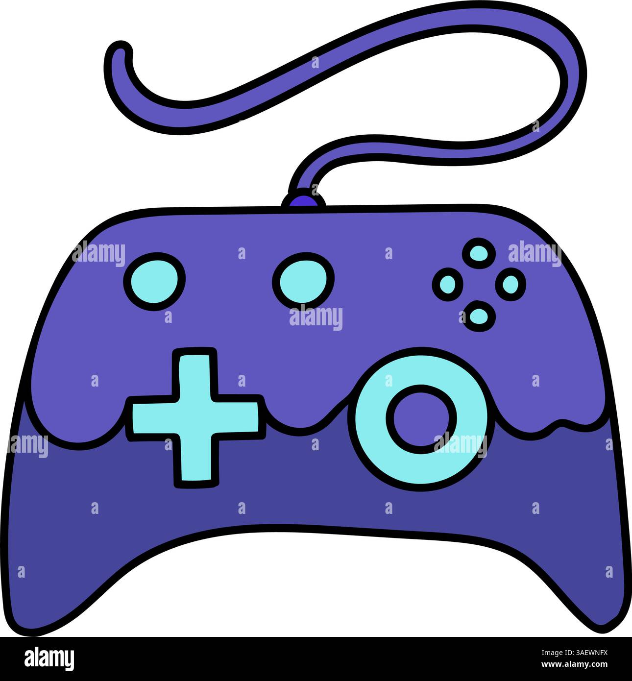 game controller hand drawn color vector illustration Stock Vector Image ...