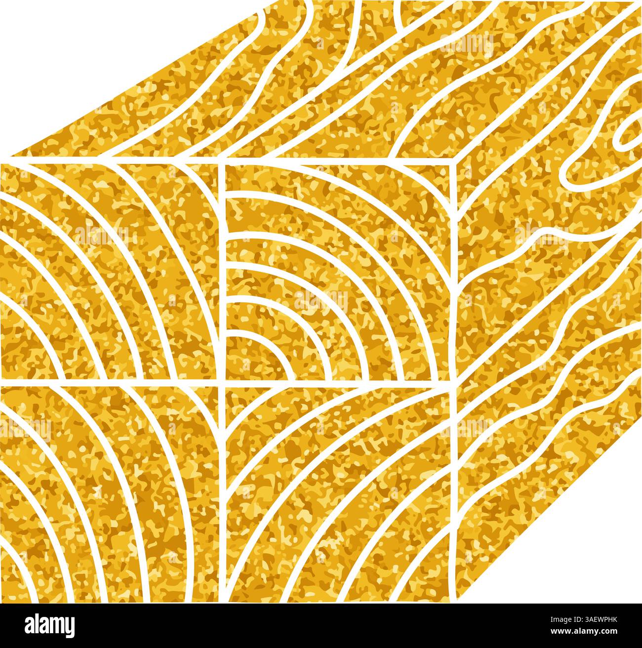 Wood post stacked marking drawing in gold color style Stock Vector ...