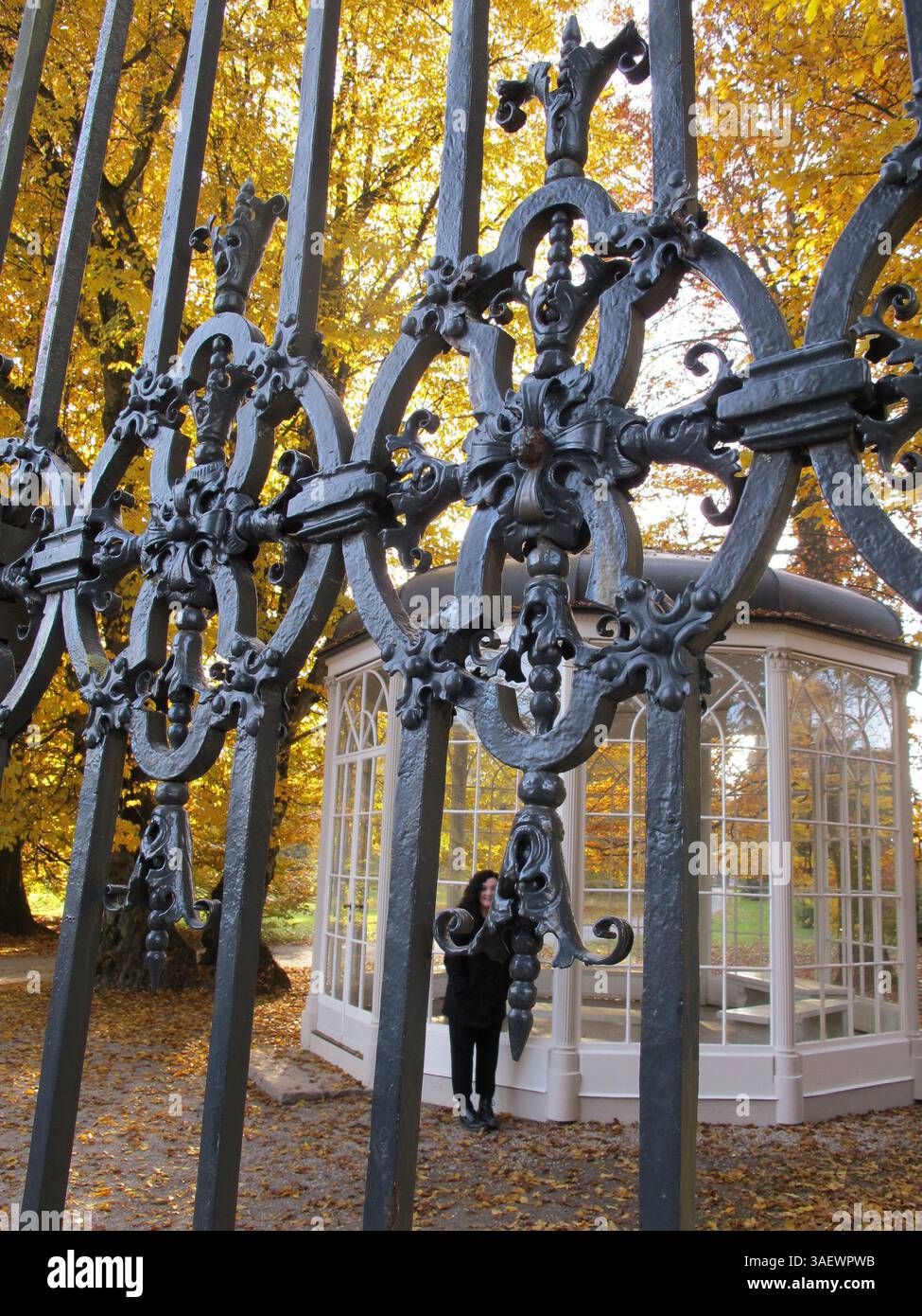 Nov. 4, 2011 - Salzburg, AUT - A woman poses in front of the gazebo ...