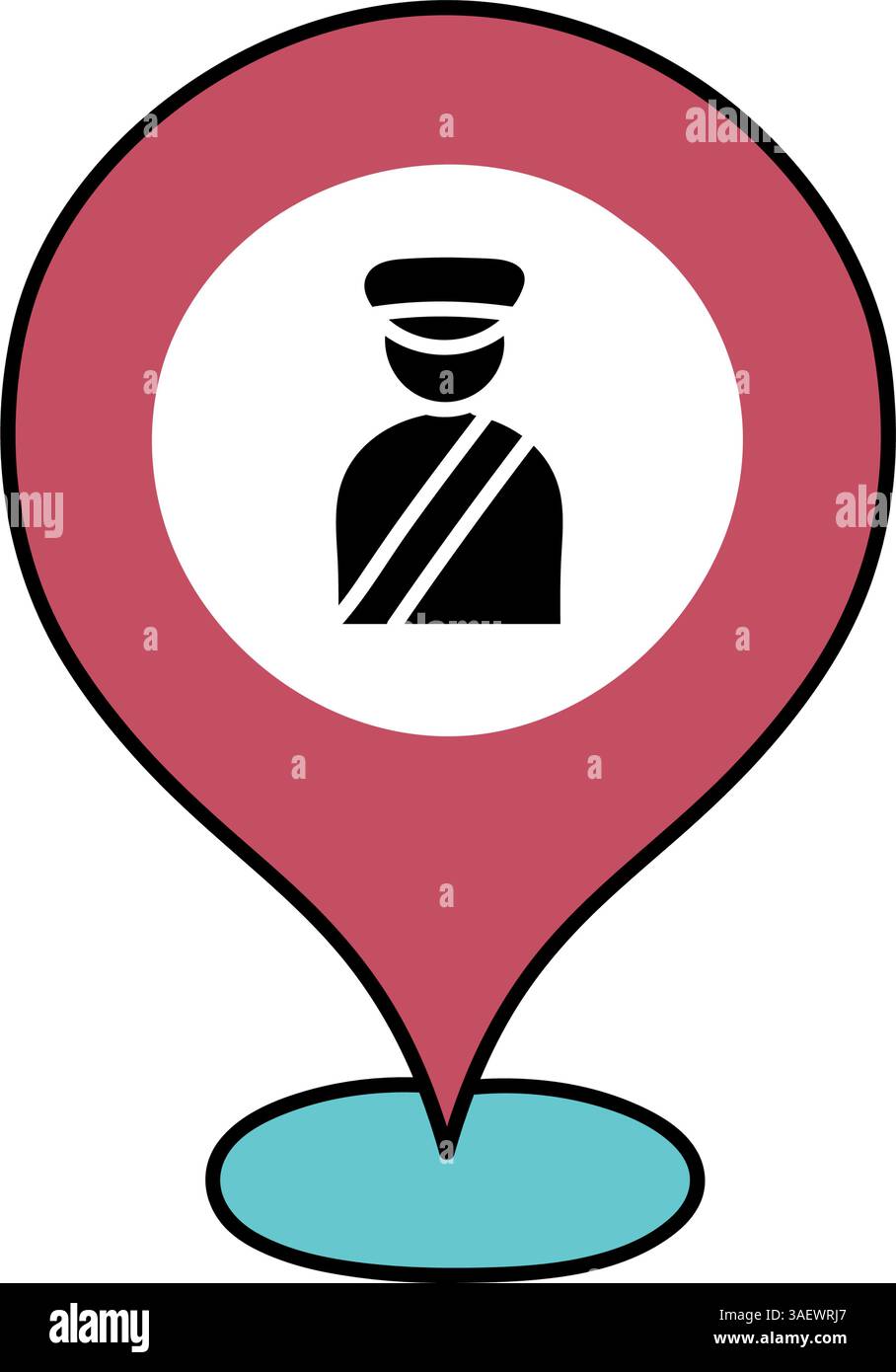 pin map checkpoint hand drawn color vector illustration Stock Vector ...