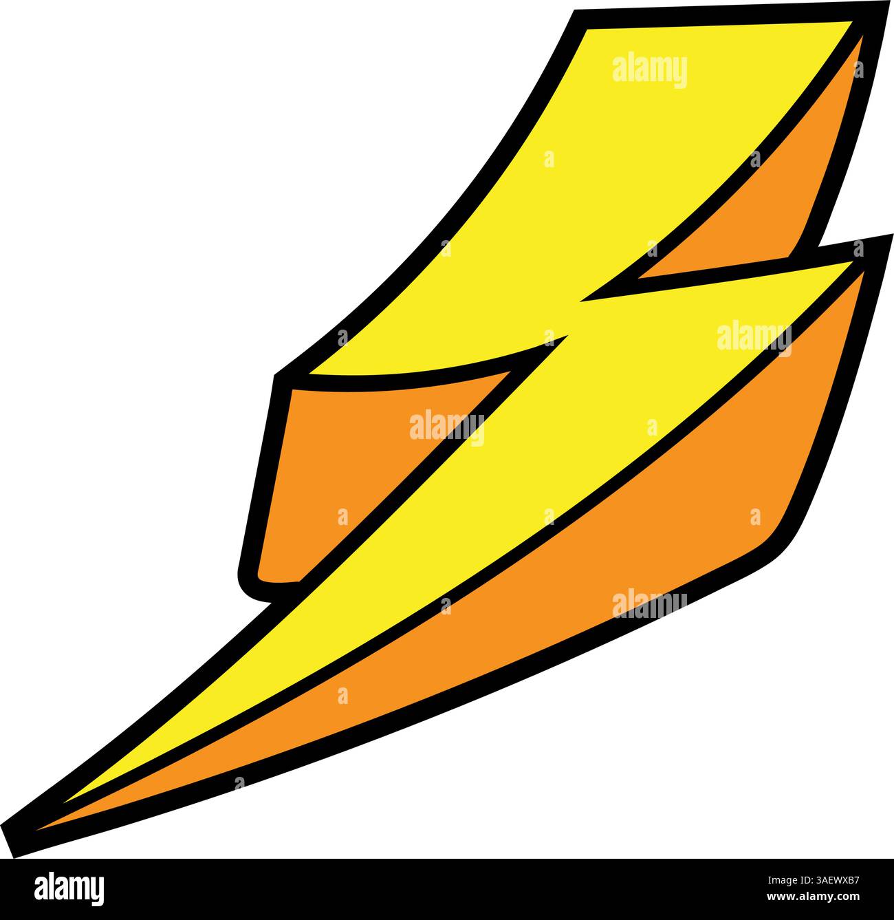 thunder hand drawn color vector illustration Stock Vector Image & Art ...