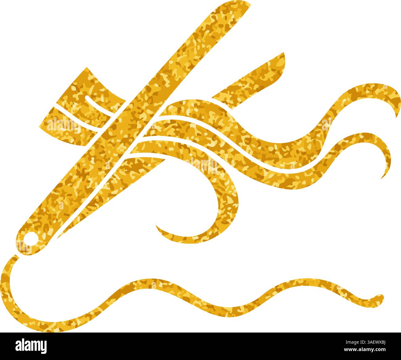 Hair iron icon straightener, curling, flat drawing in gold color style Stock Vector Image & Art ...