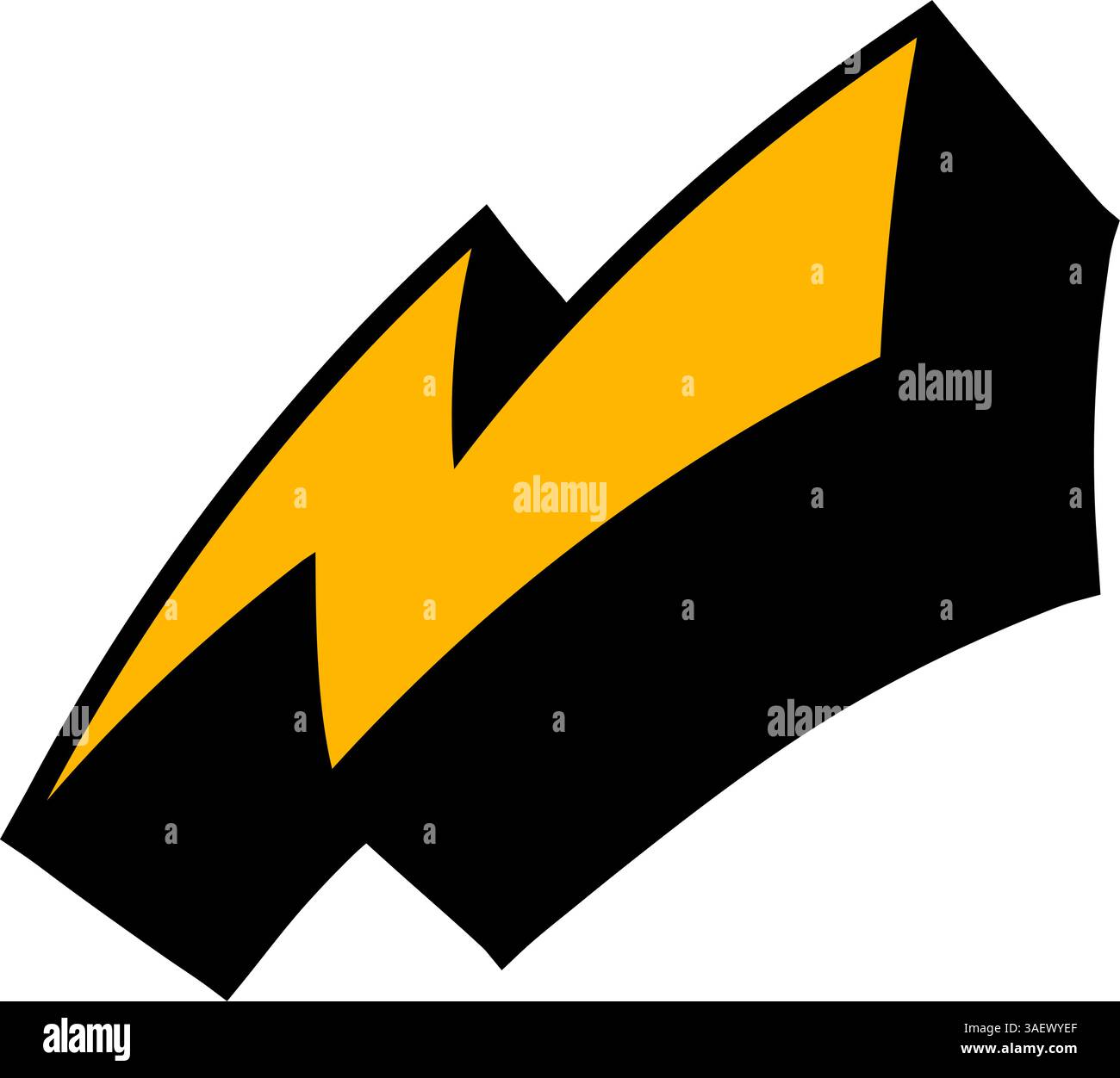 thunder hand drawn color vector illustration Stock Vector Image & Art ...