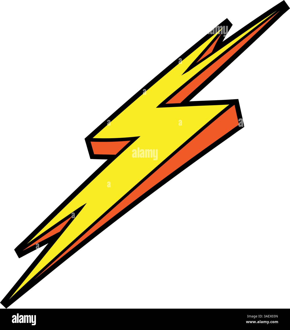 thunder hand drawn color vector illustration Stock Vector Image & Art ...