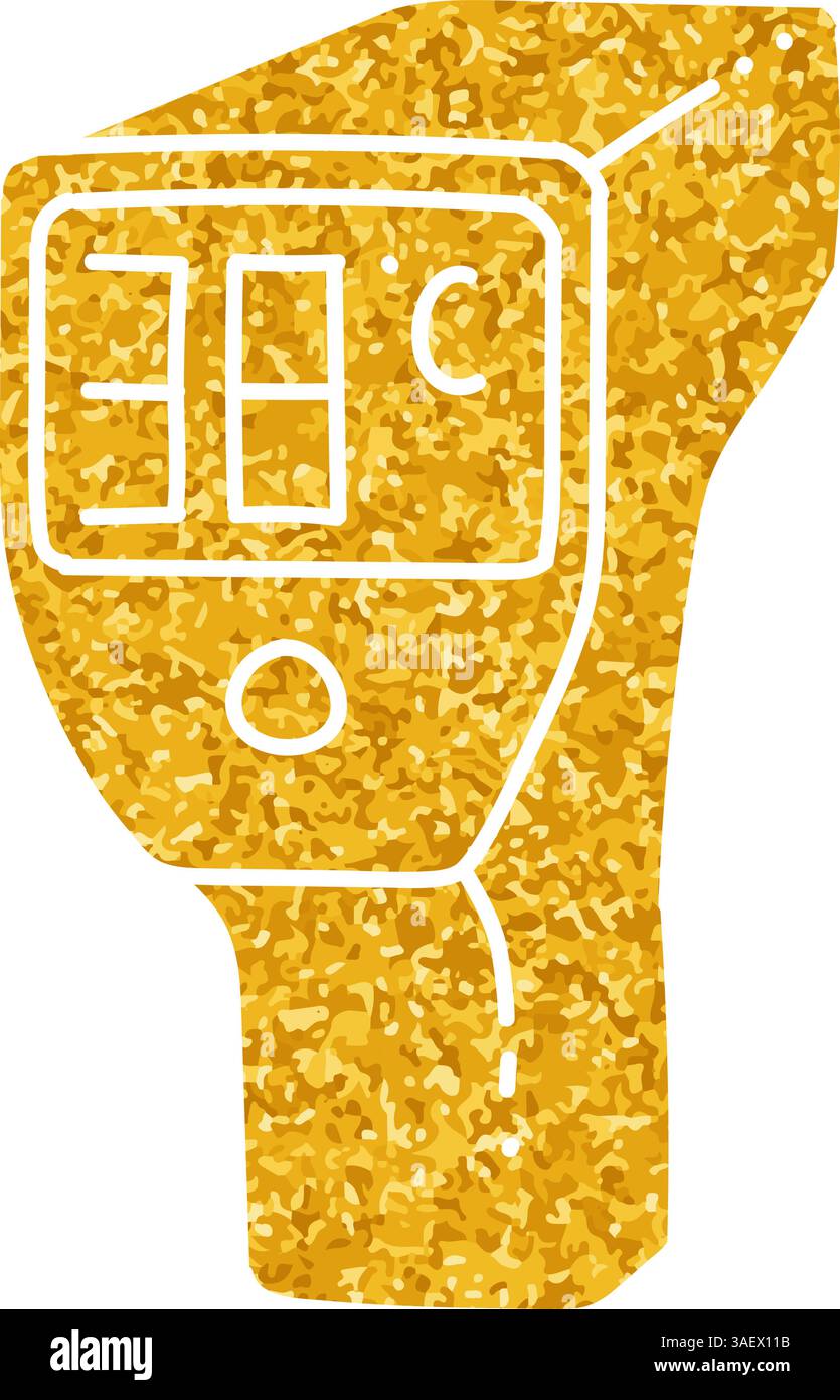 Digital thermo gun icon body temperature checking instrument drawing in ...