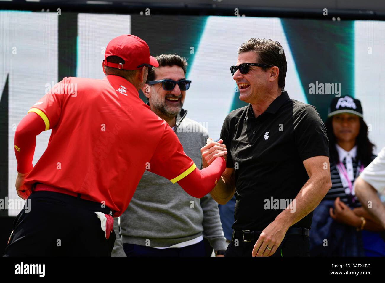 DORAL, FL - APRIL 06: Sergio Garcia, from left, Yasir Al-Rumayyan, and ...