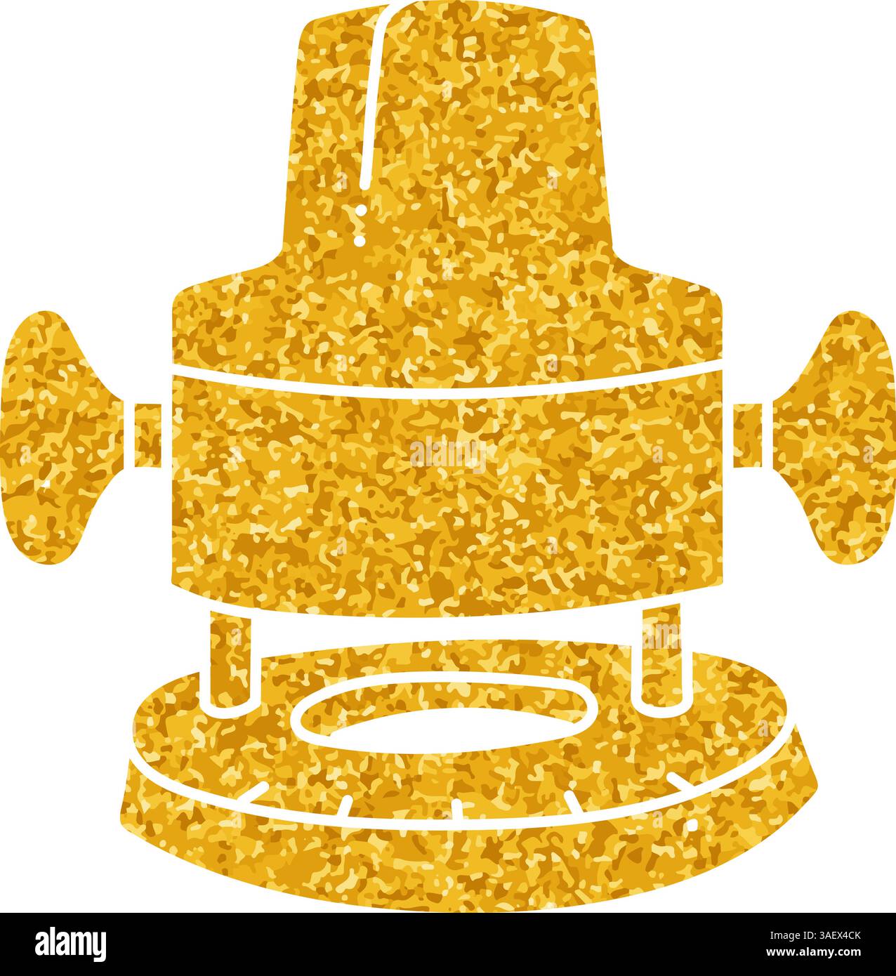 Electric woodworking router drawing in gold color style Stock Vector ...