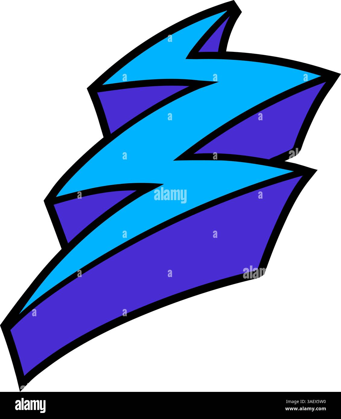 thunder hand drawn color vector illustration Stock Vector Image & Art ...