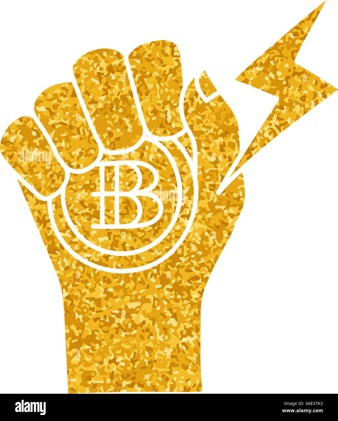 Hand holding coin drawing in gold color style Stock Vector Image & Art ...