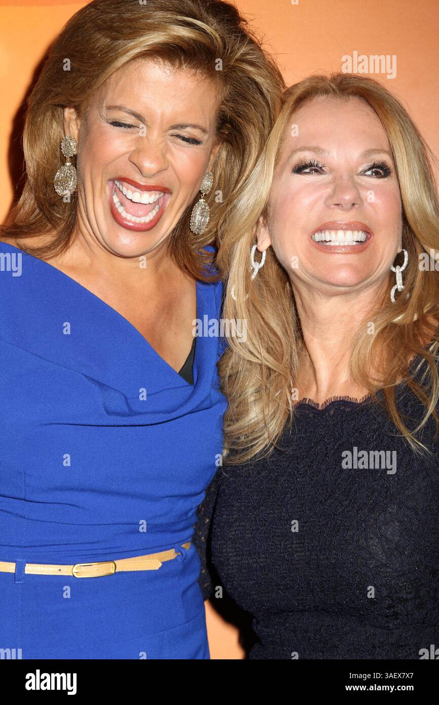 Jan. 12, 2012 - New York, New York, U.S. - HODA KOTB, left, laughs with ...
