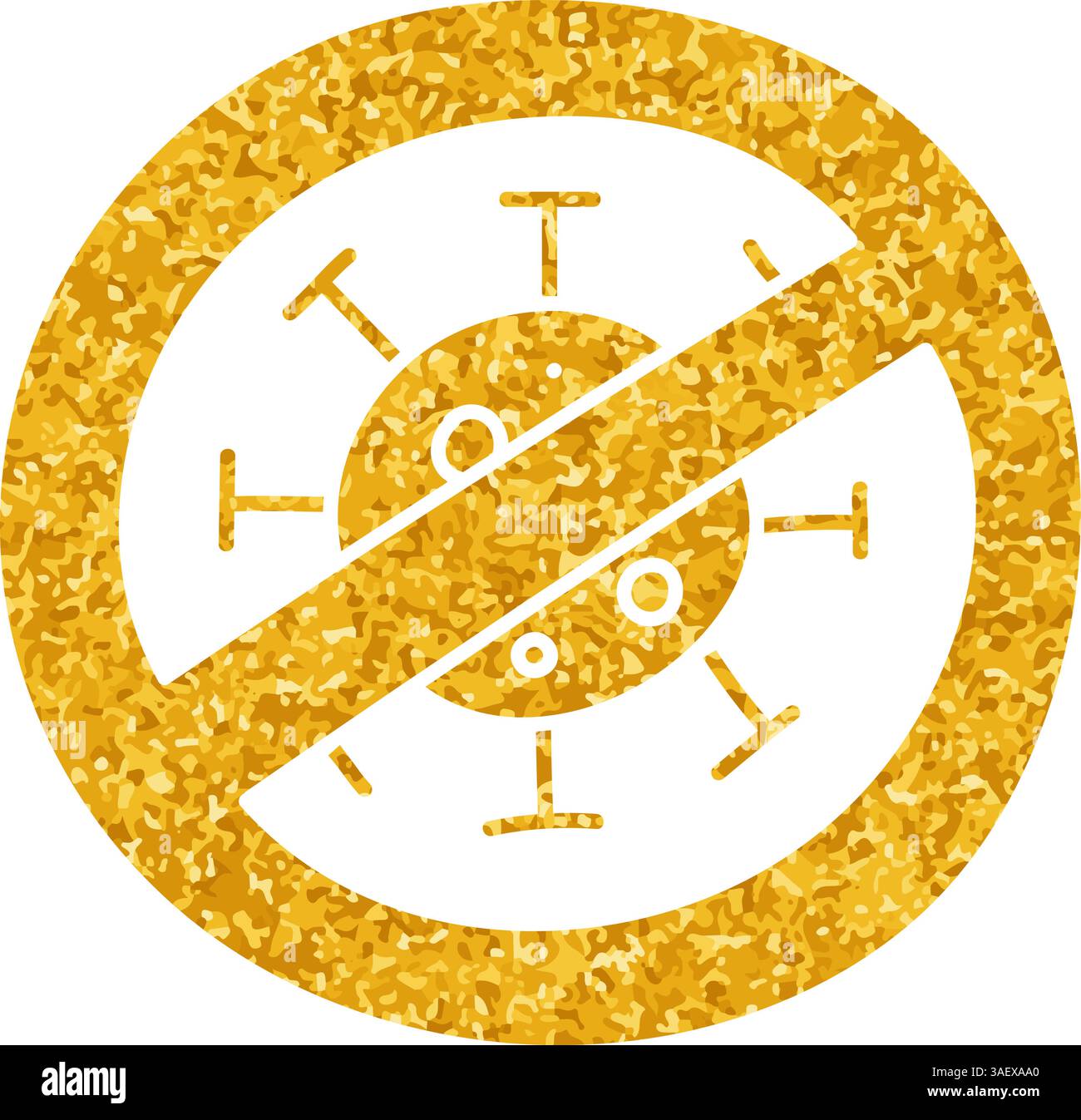 No virus drawing in gold color style Stock Vector Image & Art - Alamy