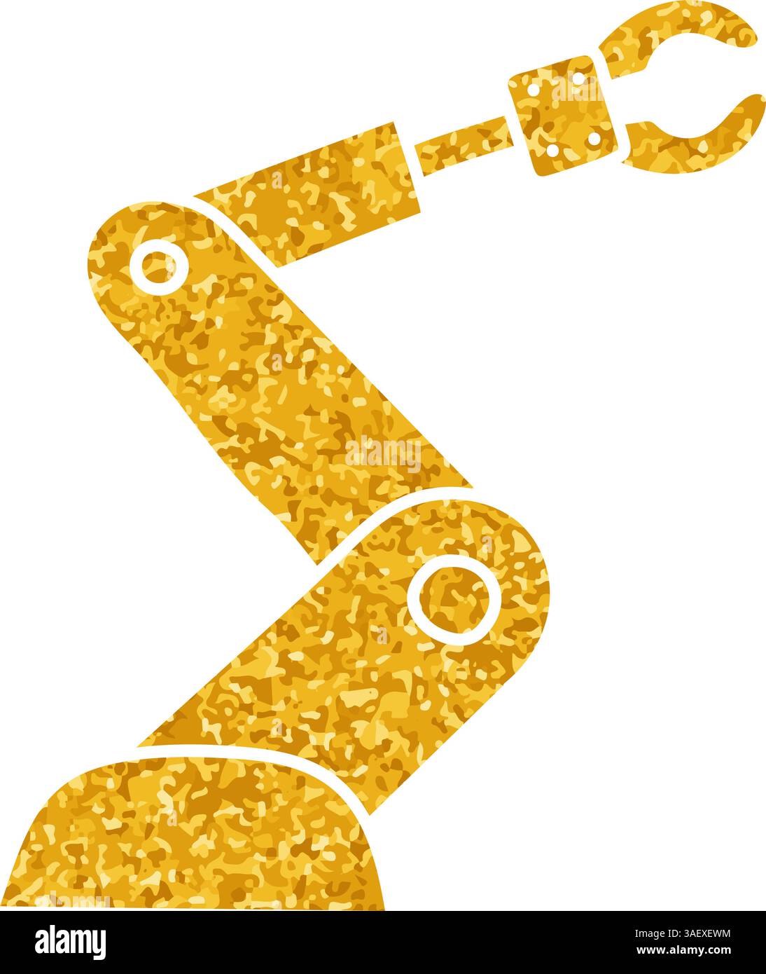 Robotic arm drawing in gold color style Stock Vector Image & Art - Alamy