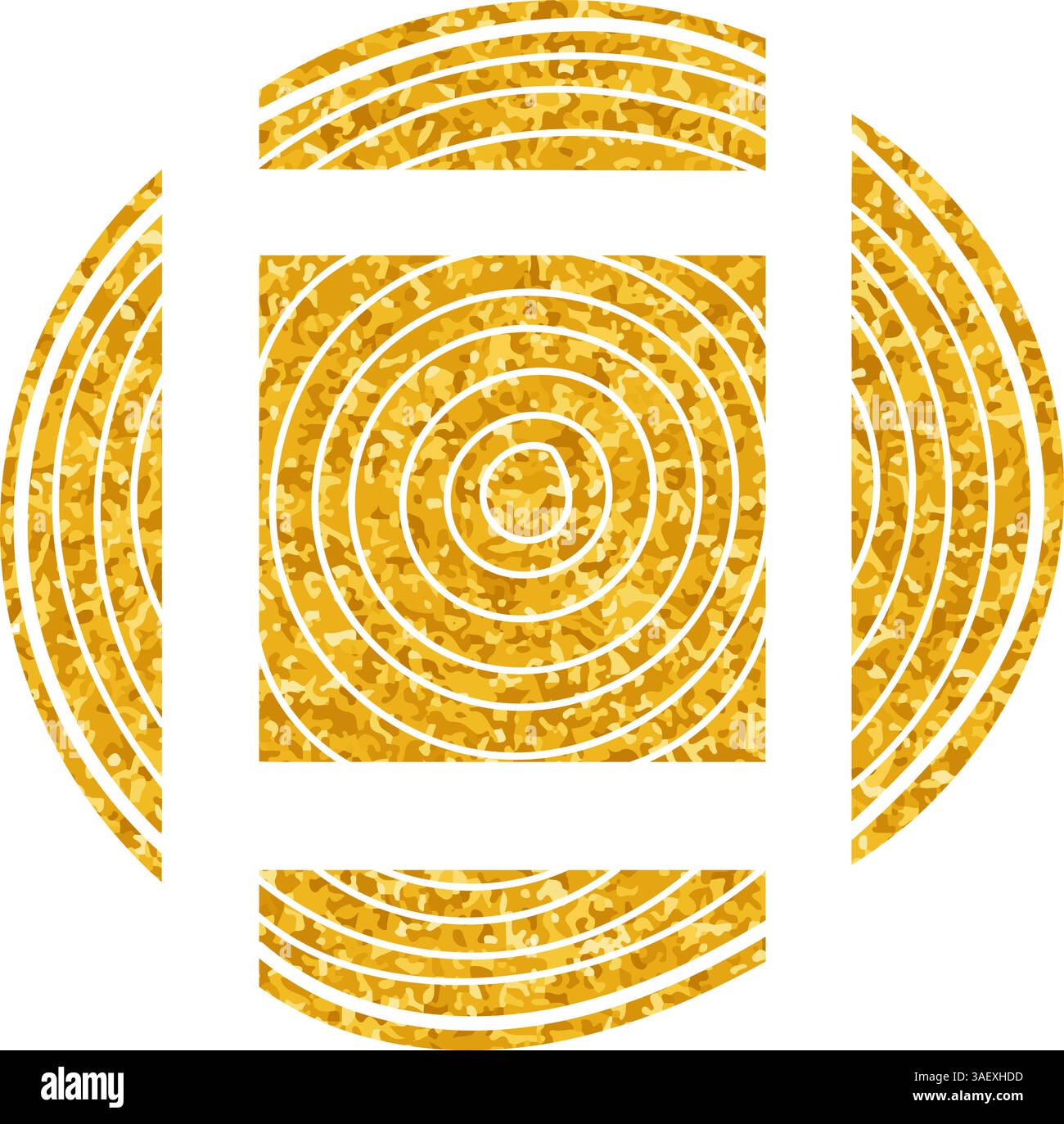 Wood milling cut log drawing in gold color style Stock Vector Image ...