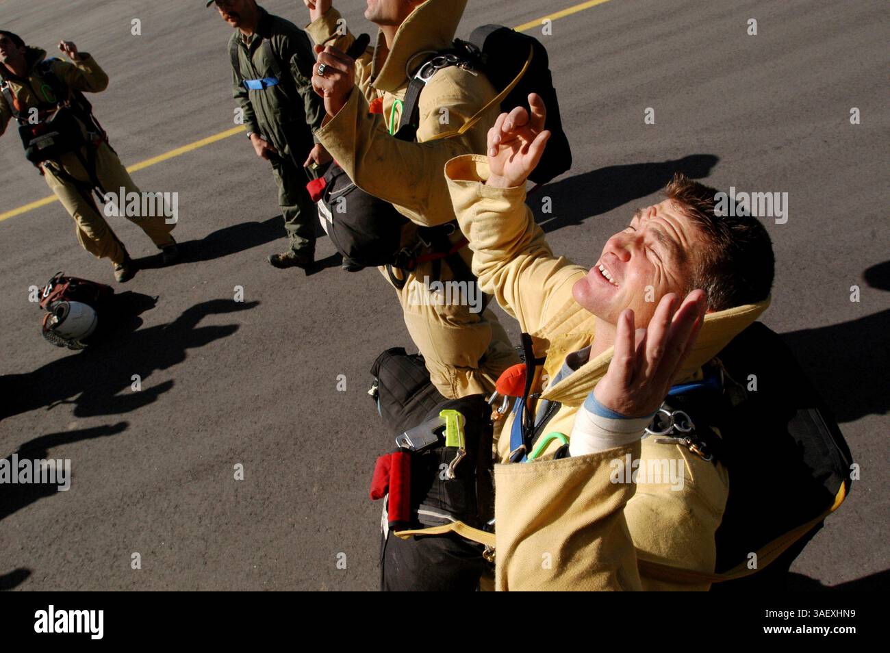 May 13, 2003; Boise, ID, USA; Bureau of Land Management smokejumpers ...