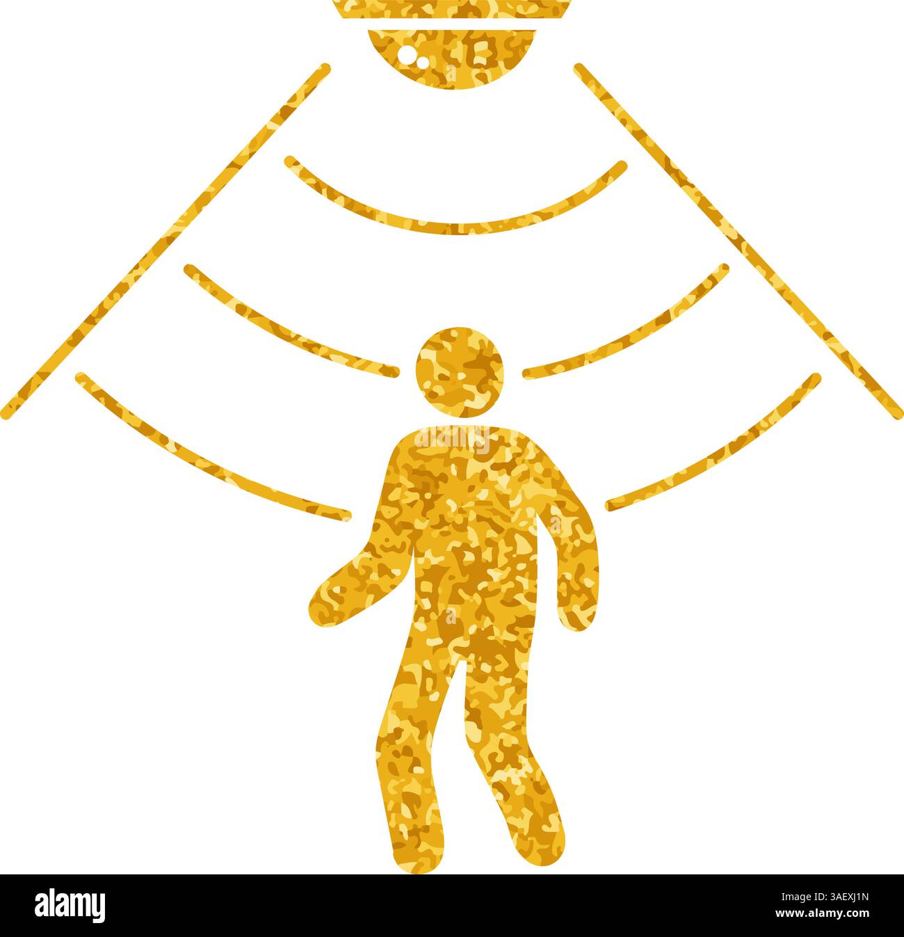 Motion sensor drawing in gold color style Stock Vector Image & Art - Alamy