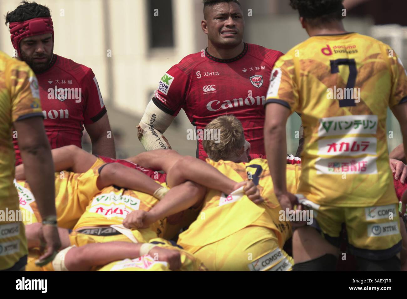 Eagles' Amanaki Lelei Mafi during the 2024-25 Japan Rugby League One ...