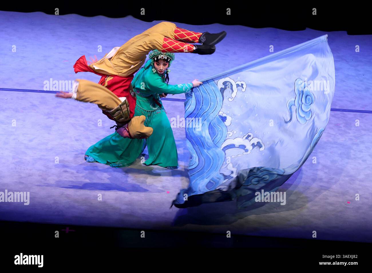 Vienna, Austria. 5th Apr, 2025. Artists perform the traditional Chinese ...