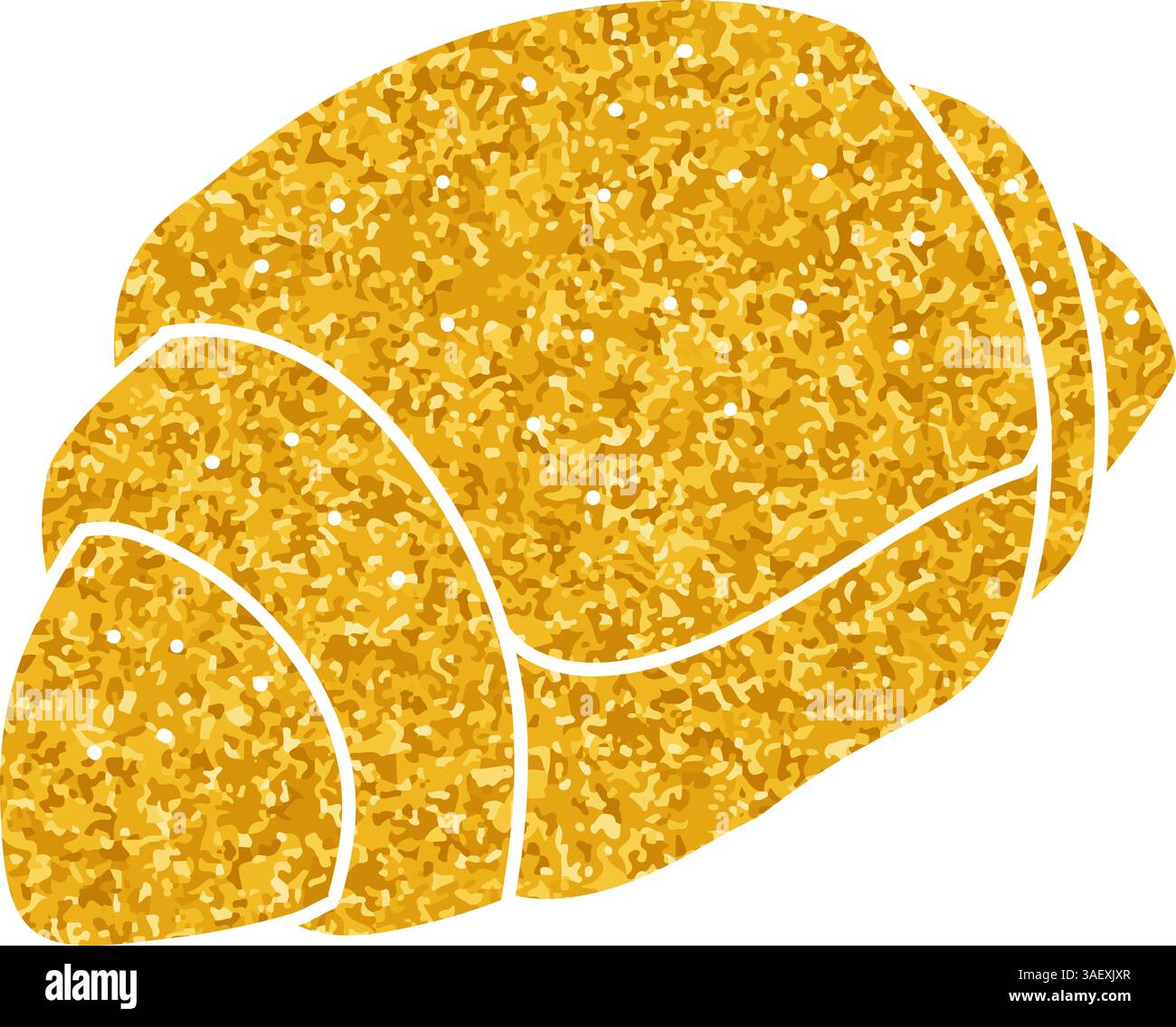 Fresh croissant on yellow Stock Vector Images - Alamy