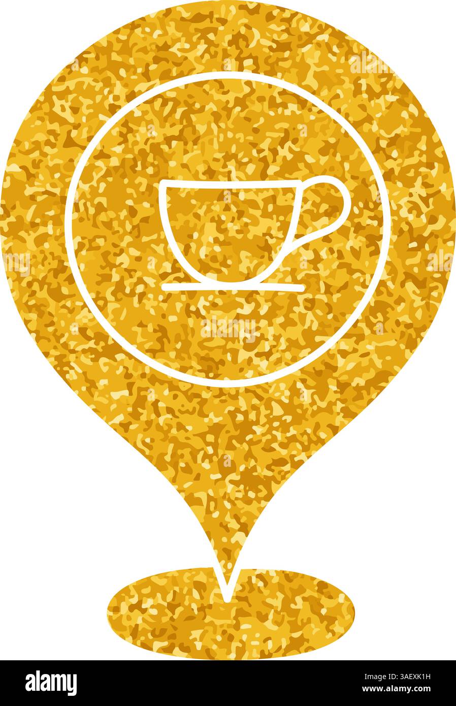 drawing in gold color style pin map cafe Stock Vector Image & Art - Alamy