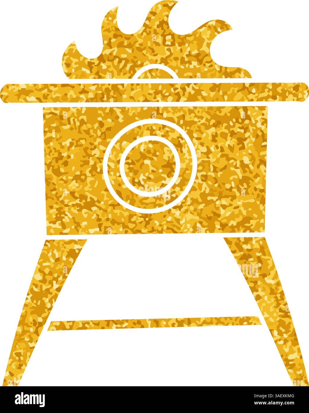 Woodworking table saw drawing in gold color style Stock Vector Image ...