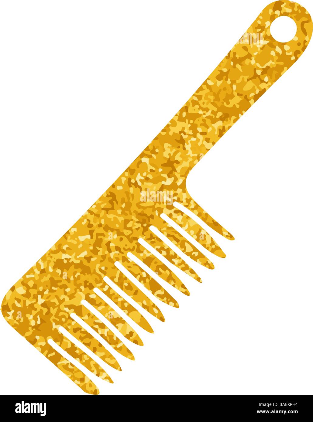 Hair comb drawing in gold color style Stock Vector Image & Art - Alamy
