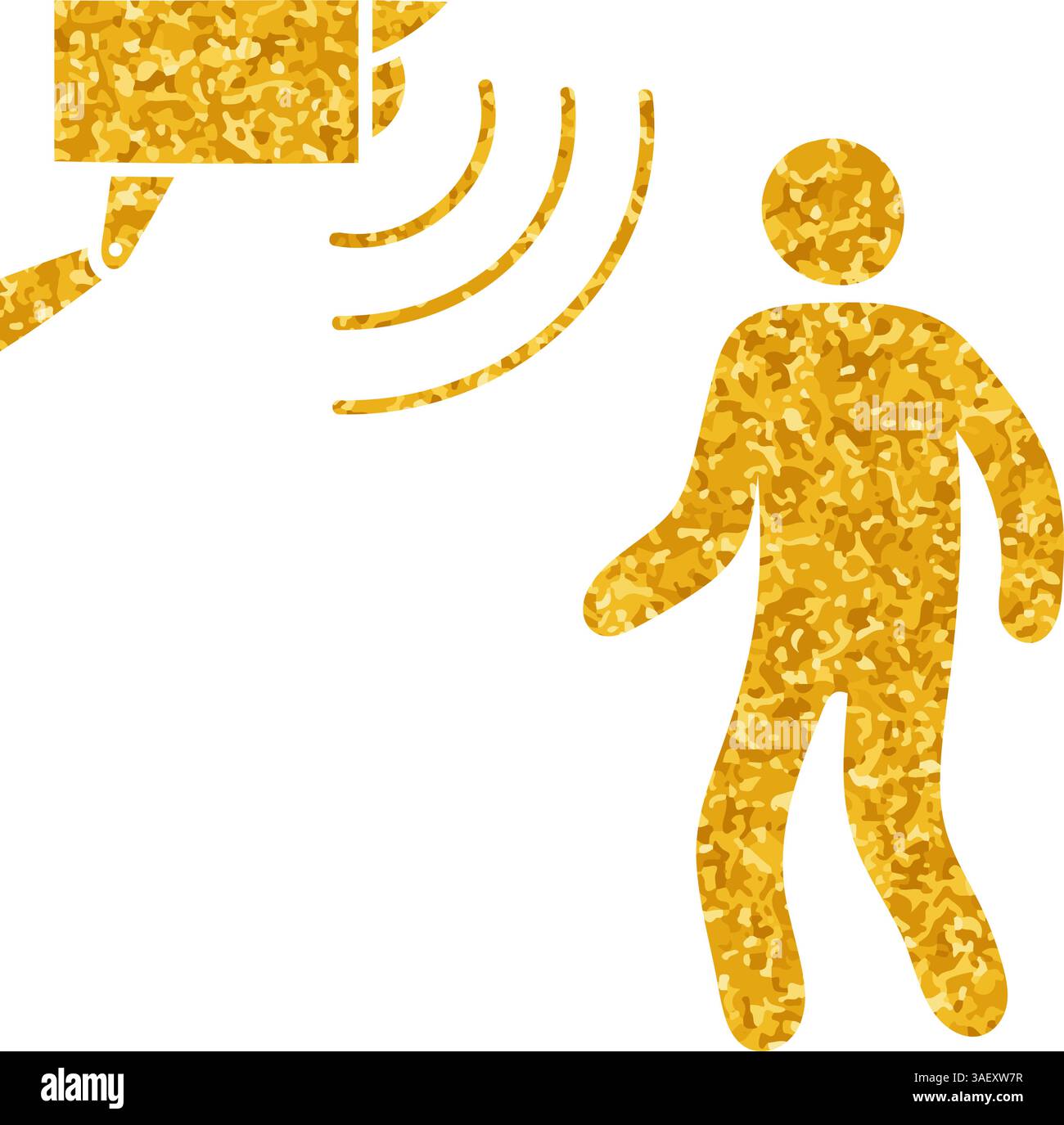 Motion sensor drawing in gold color style Stock Vector Image & Art - Alamy