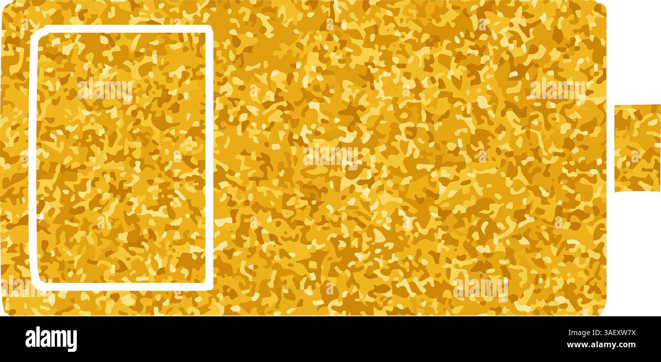 Low battery drawing in gold color style Stock Vector Image & Art - Alamy