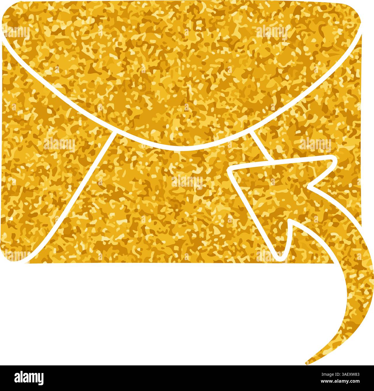 Reply email drawing in gold color style Stock Vector Image & Art - Alamy