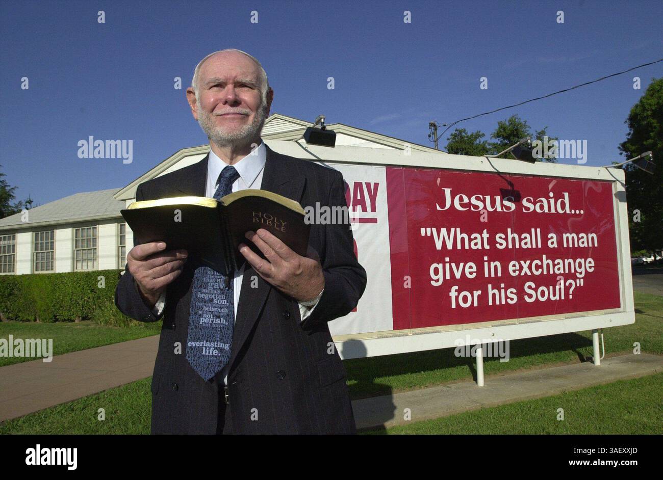 The Bible Church's co-pastor John Tuohy stands outside the church at ...