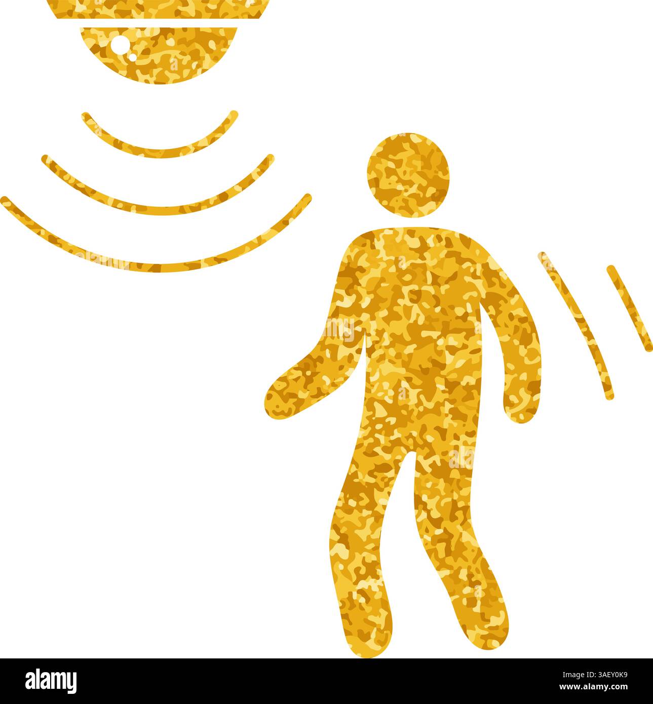 Motion sensor drawing in gold color style Stock Vector Image & Art - Alamy