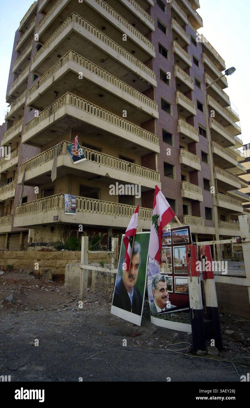 Mar 20, 2005; Beirut, LEBANON; Posters of slain ex Lebanese PM and ...