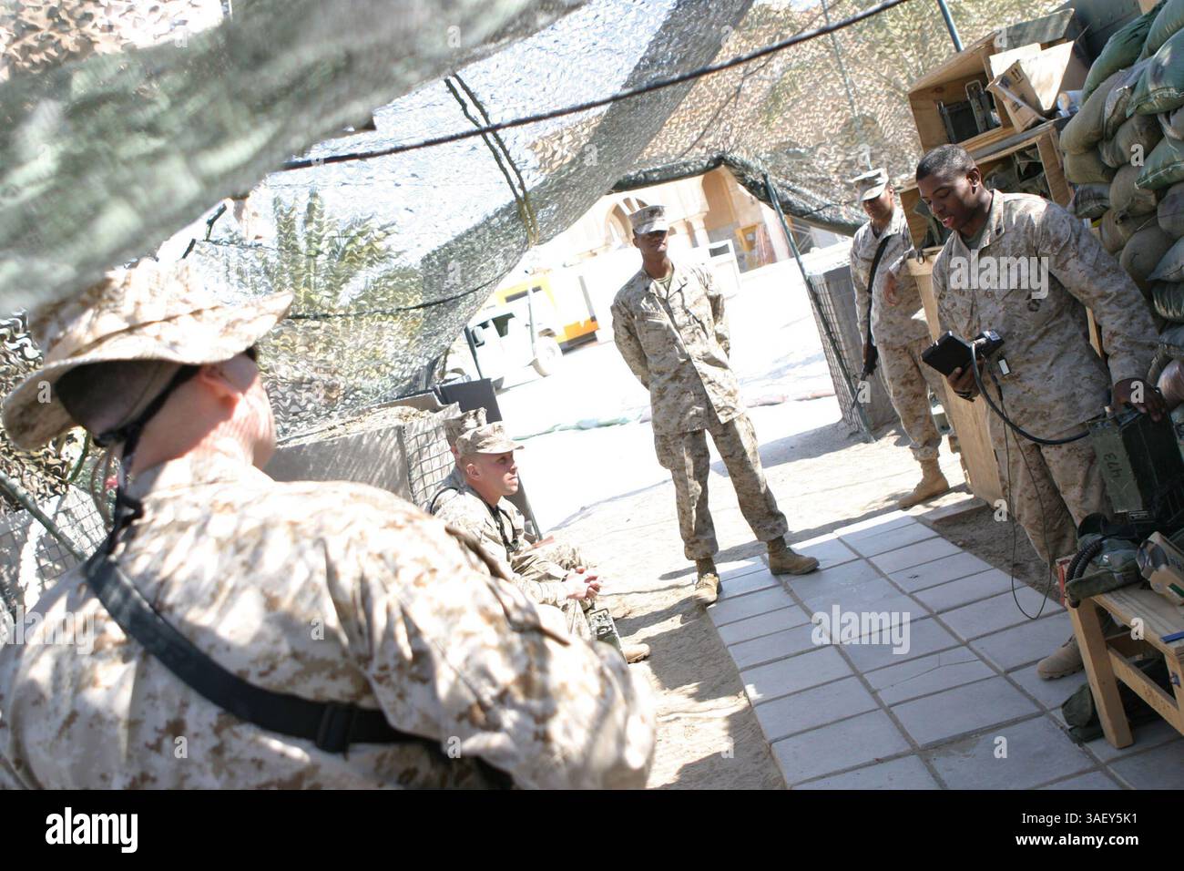 Mar 24, 2005; Camp Blue Diamond, Iraq; Corporal DEXTER BROWN, a 20-year ...