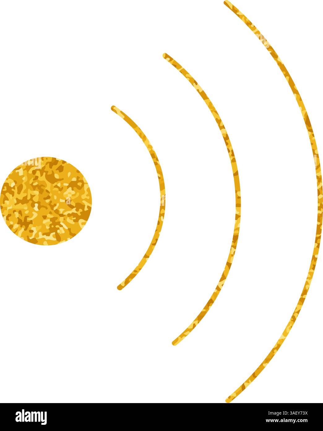 Sound drawing in gold color style Stock Vector Image & Art - Alamy