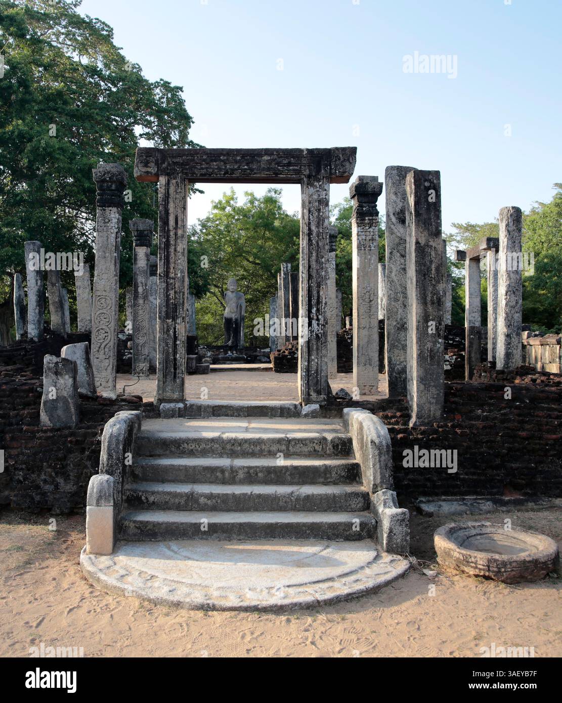 Sri Lanka. Polonnaruwa. Atadage "House of the Eight Relics". First ...