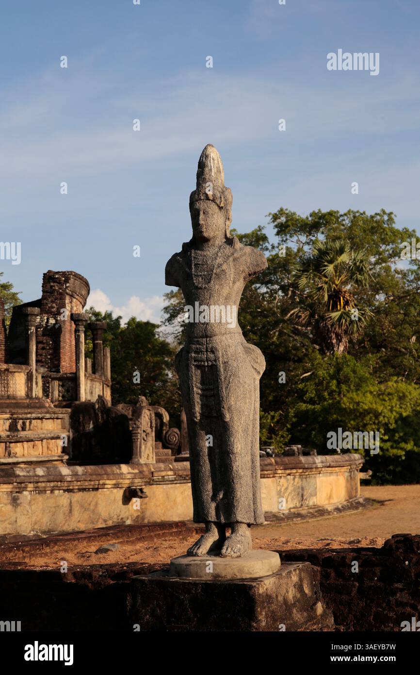 Sri Lanka. Polannaruwa. Statue of Bodhisattva at Dalada Maluwa Stock ...