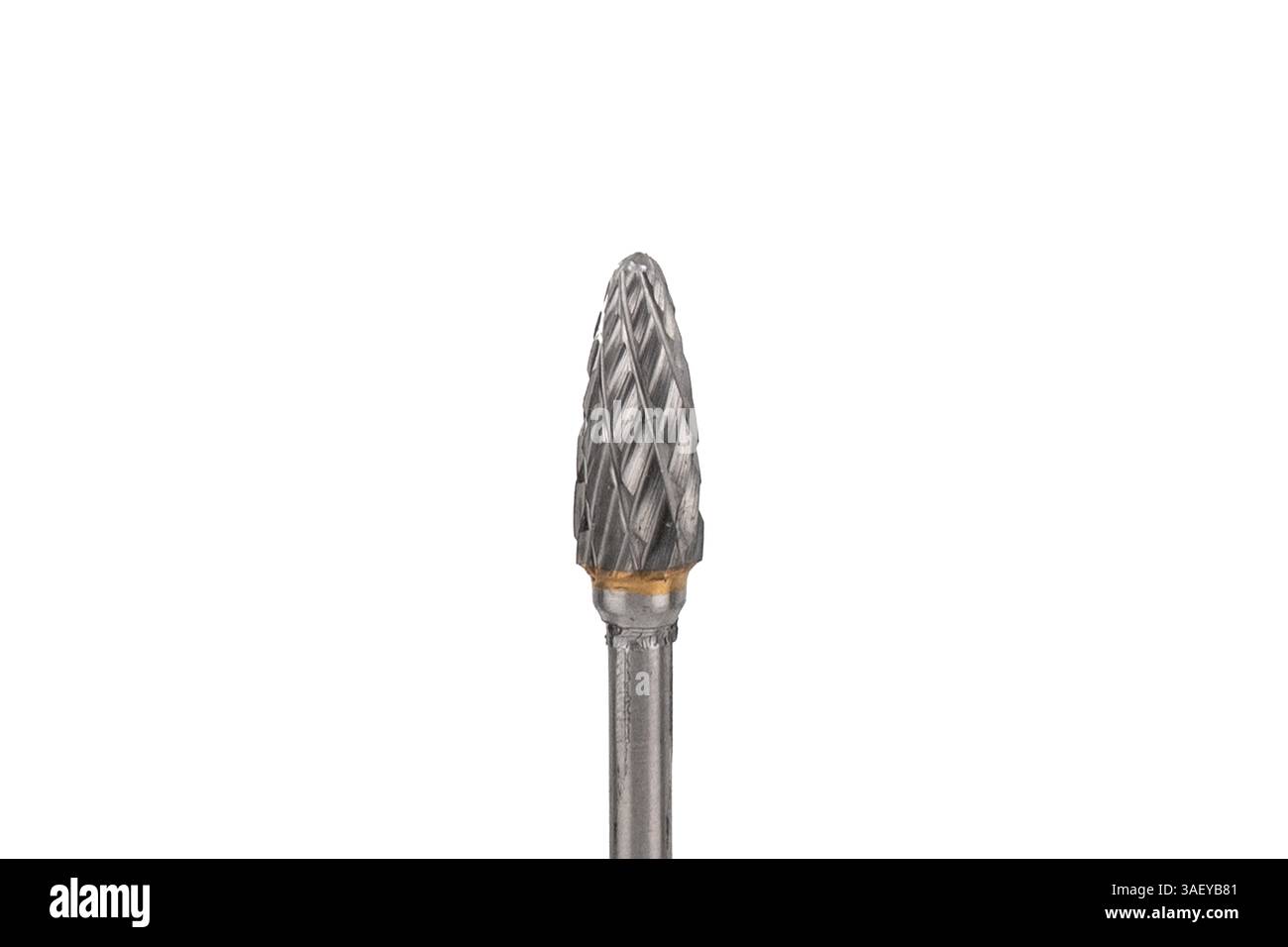 Carbide burrs isolated on white background. Rotary file burr texture ...