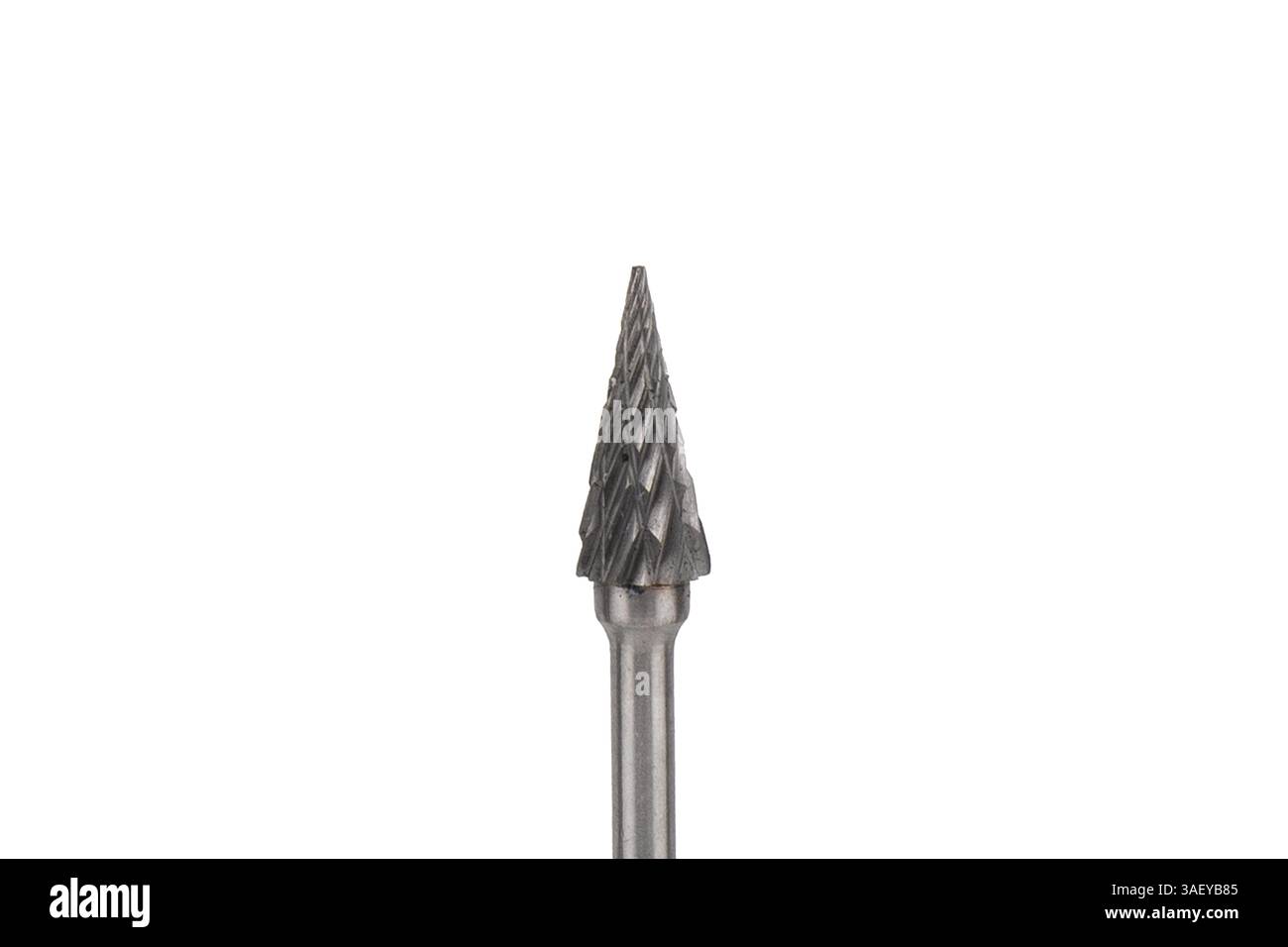 Carbide burrs isolated on white background. Rotary file burr texture ...
