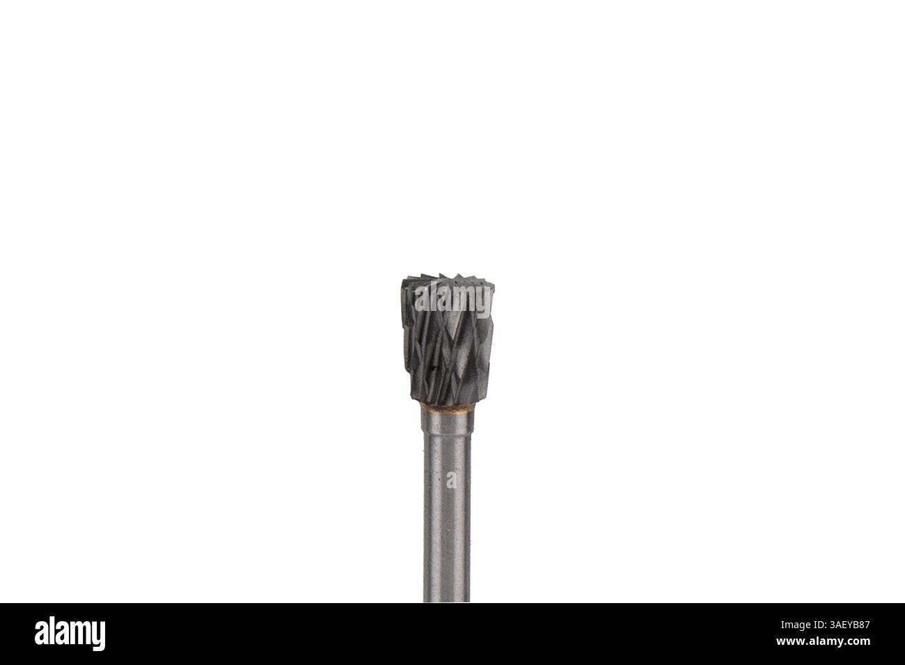 Carbide burrs isolated on white background. Rotary file burr texture ...