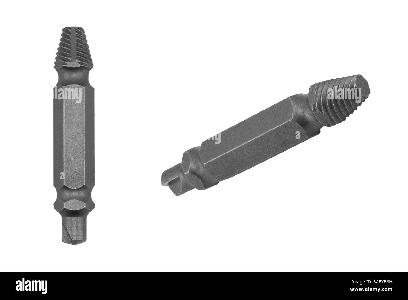 Steel screw extractor tool for removing broken screws or bolts isolated ...