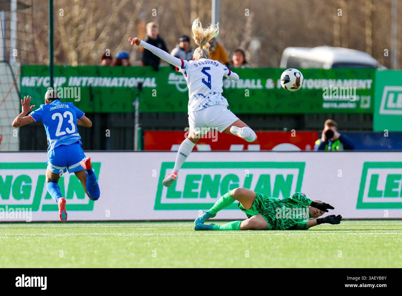 Reykjavík, Iceland 20250404. Norway's Cecilie Fiskerstrand during the ...