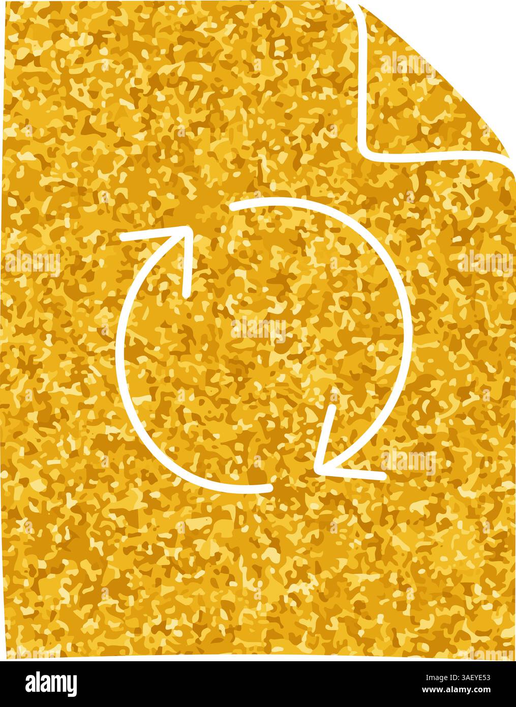 Sync document drawing in gold color style Stock Vector Image & Art - Alamy