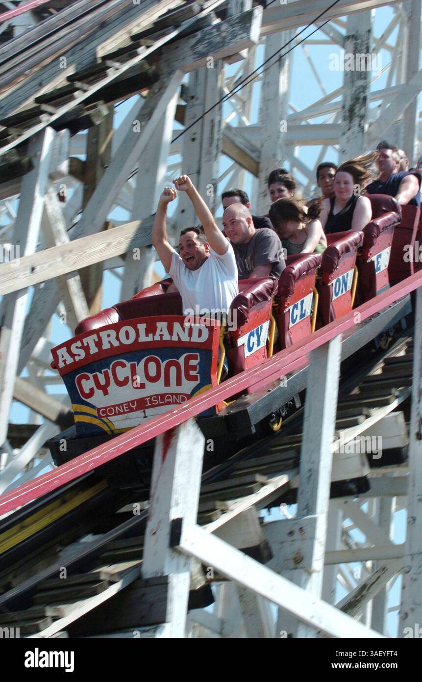 Jul 04, 2005; Brooklyn, New York, USA; The Cyclone roller coaster at Astroland Amusement Park ...