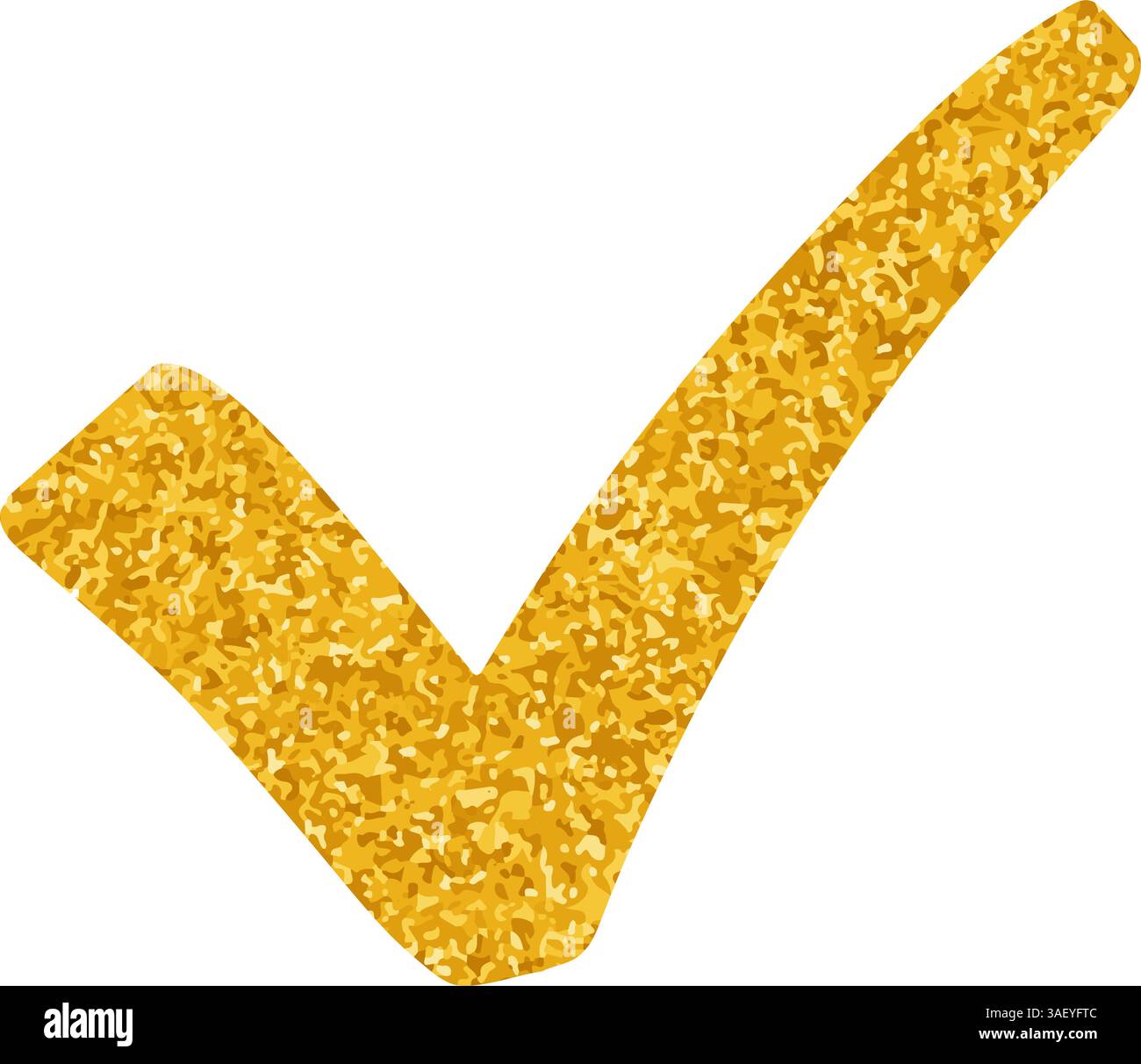 Check mark drawing in gold color style Stock Vector Image & Art - Alamy