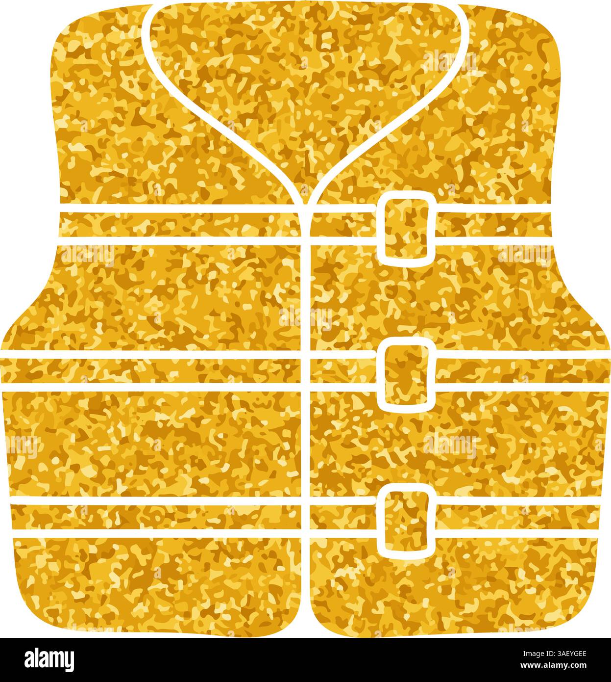 Life jacket drawing in gold color style Stock Vector Image & Art - Alamy
