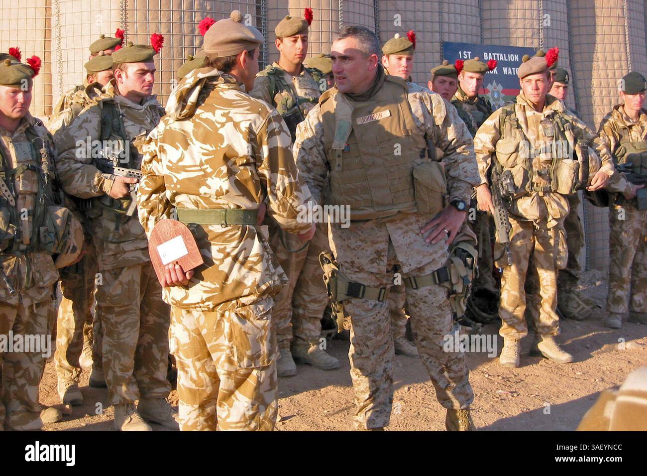 Dec 02, 2004; Camp Dogwood, Iraq; Col. RON JOHNSON, commander of the ...