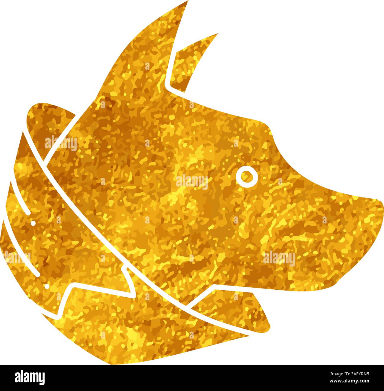 Sick dog drawing in gold color style Stock Vector Image & Art - Alamy