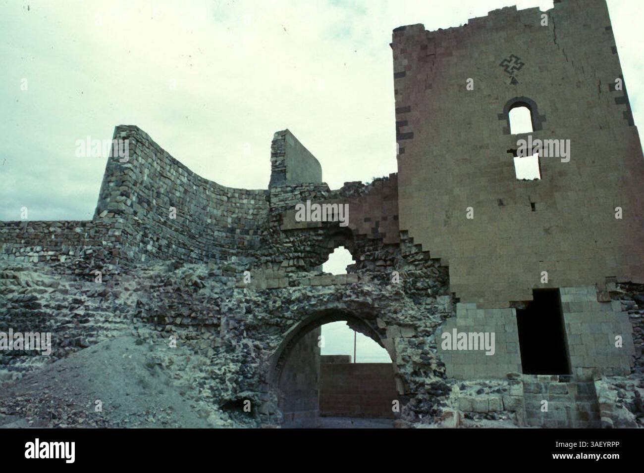 Dec 16, 2004; Ani, TURKEY; (File Photo) A Swastika symbol on the walls ...