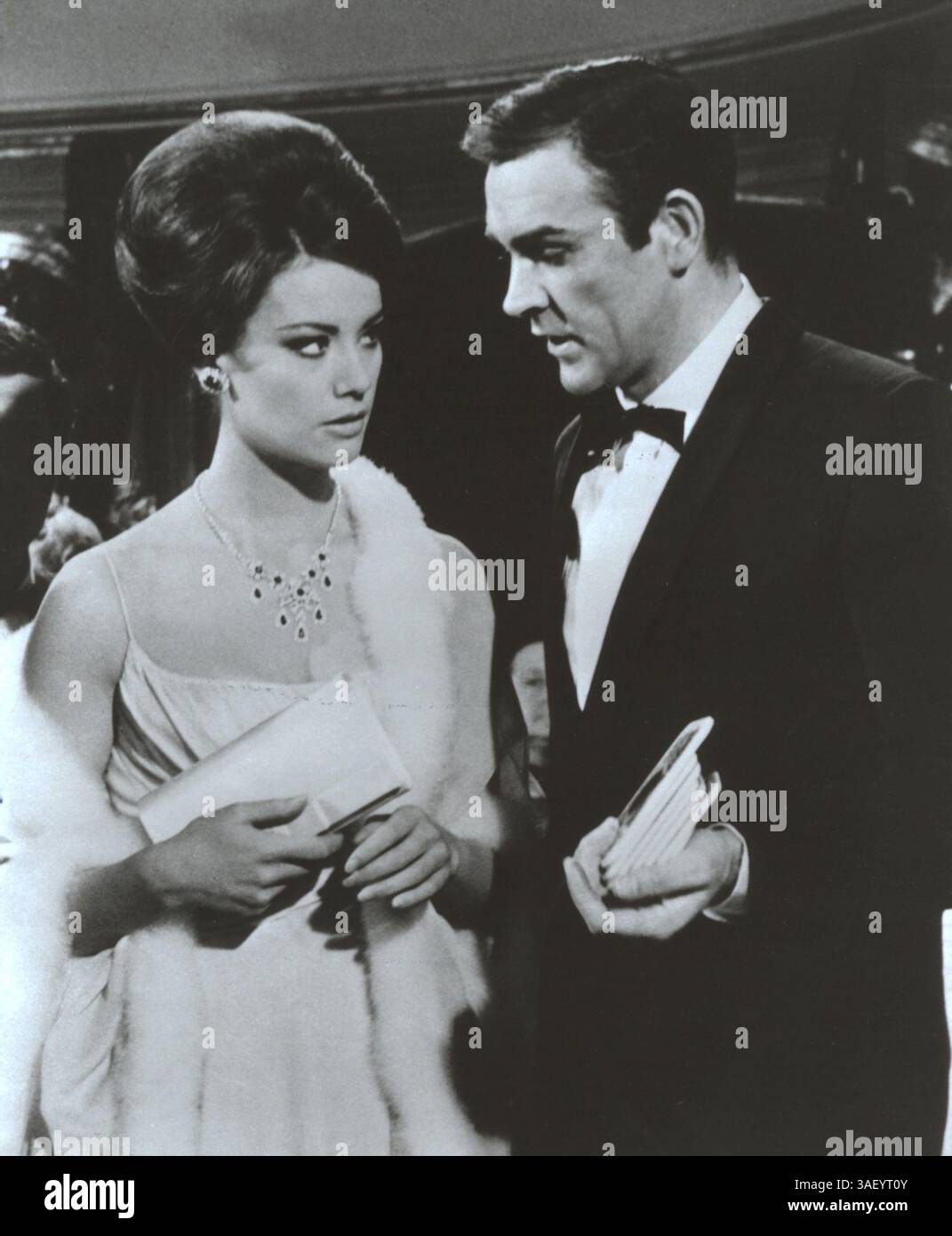 Claudine Auger Bond Claudine Auger Sean Connery James Hi Res Stock