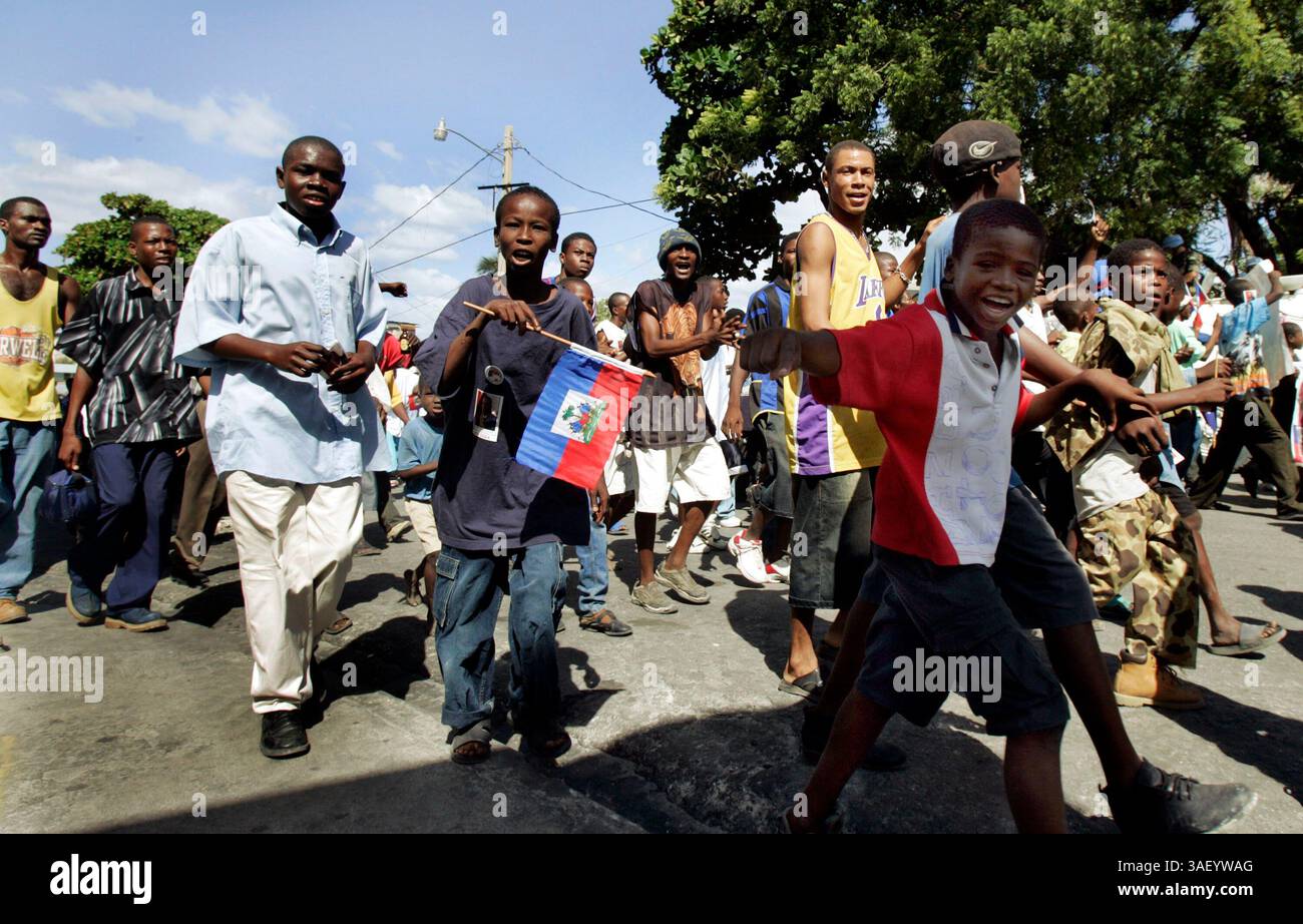 Nov 10, 2004; Bel-Aire, Port-au-Prince, Haiti; The Lavalas party held a ...
