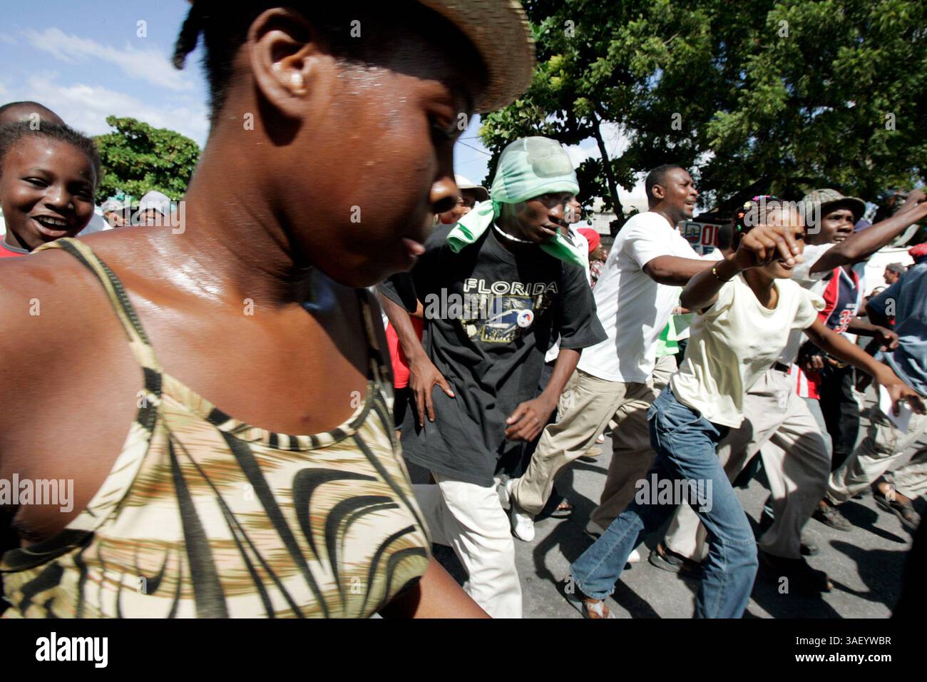 Nov 10, 2004; Bel-Aire, Port-au-Prince, Haiti; The Lavalas party held a ...